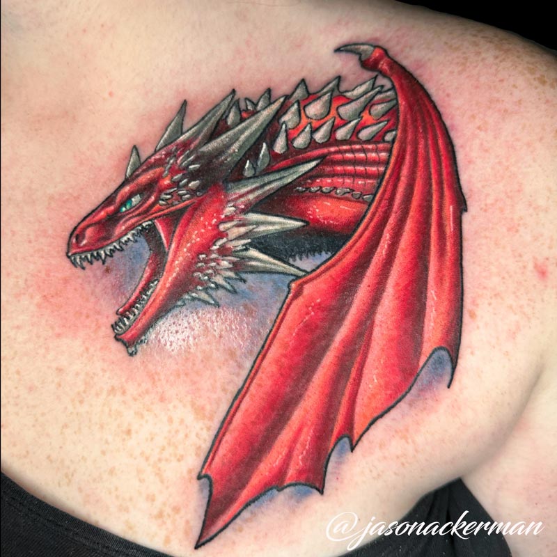 Harry Potter, Color, Animal, Surrealism tattoo by Jason Ackerman